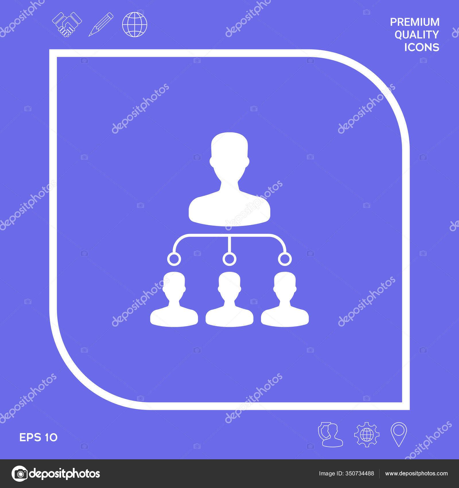 Hierarchy Symbol Icon Signs Symbols Graphic Elements Your Designt ...