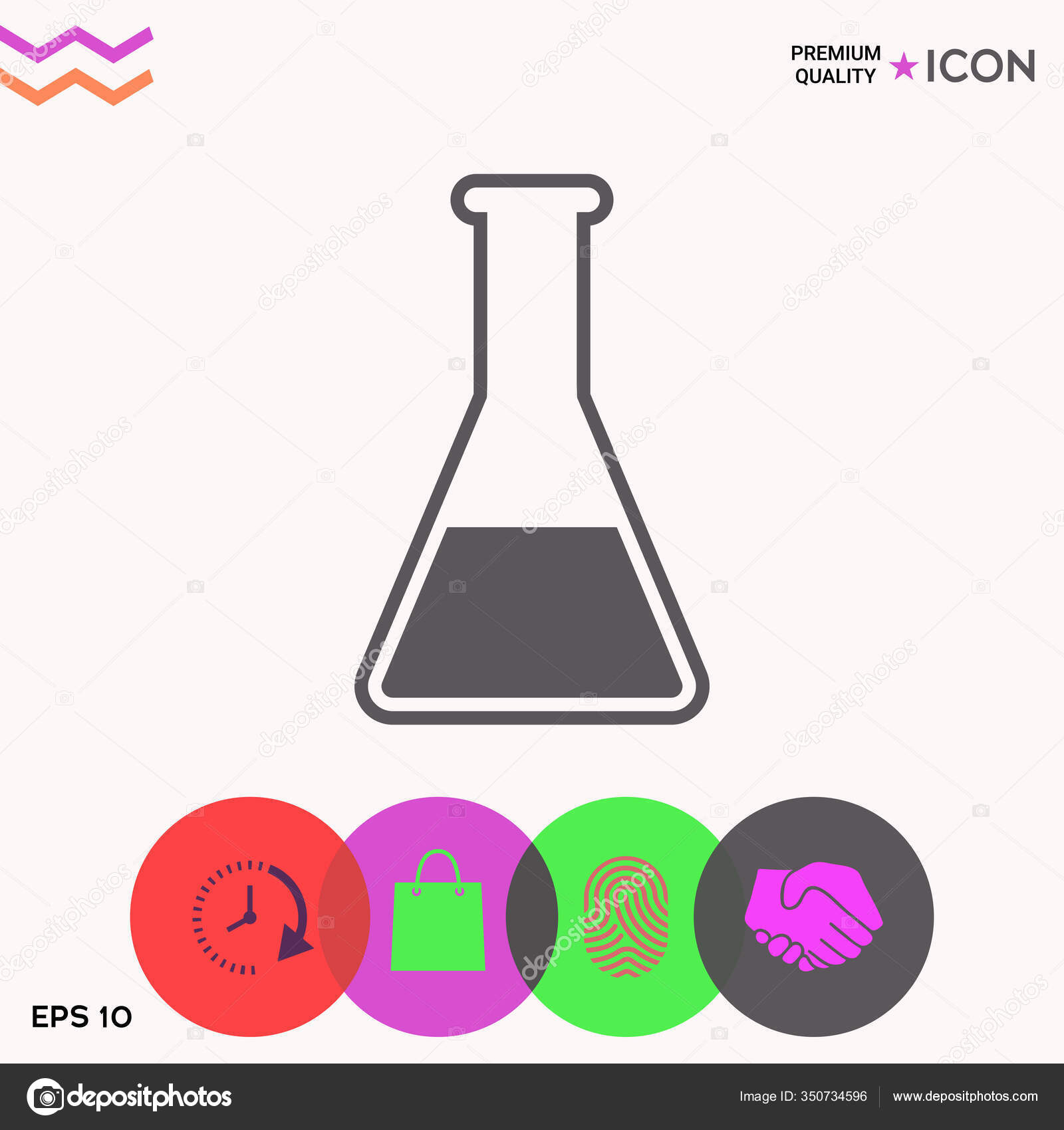 Test Tube Symbol Signs Symbols Graphic Elements Your Design — Stock ...