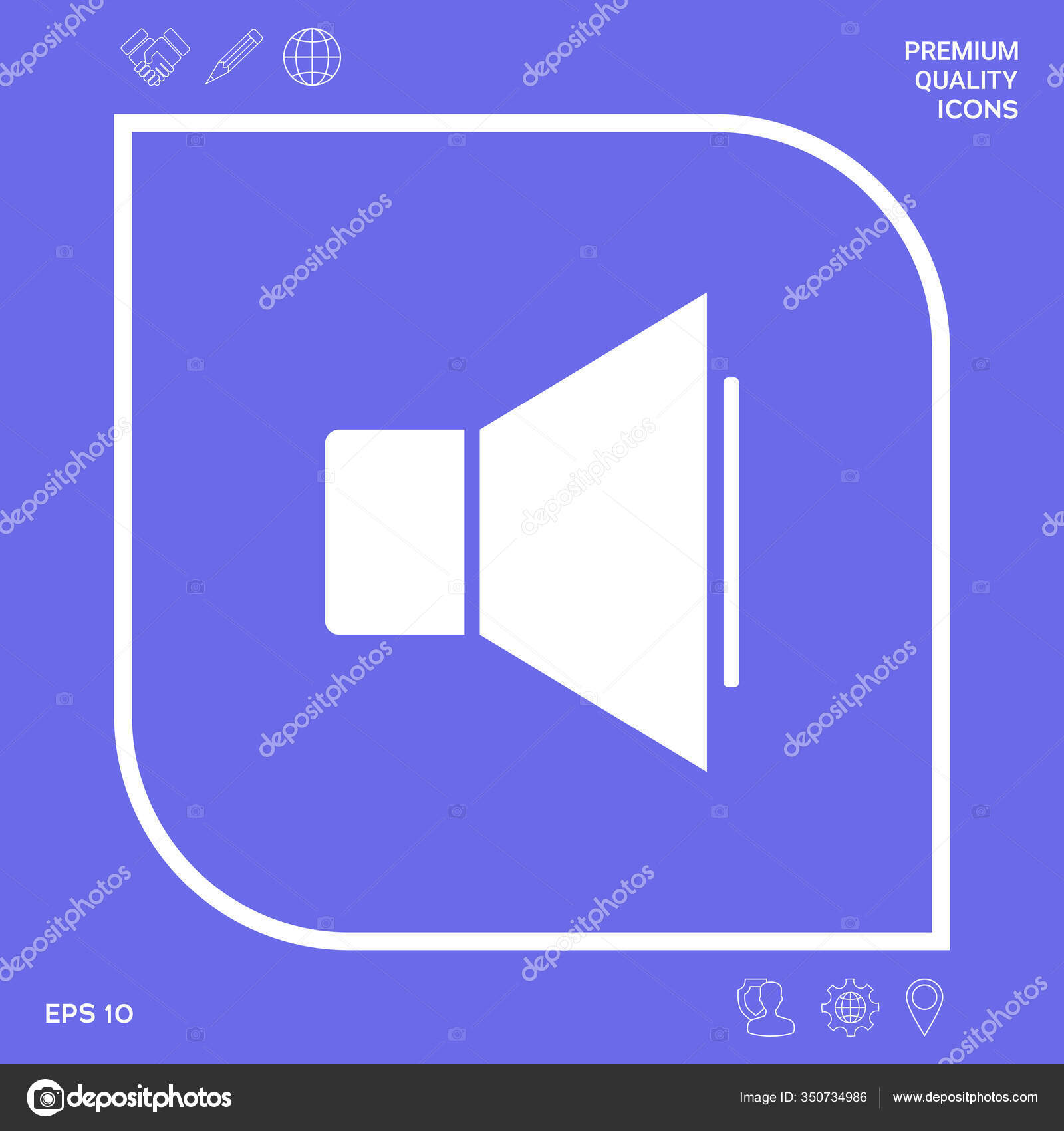 Volume Symbol Icon Signs Symbols Graphic Elements Your Designt — Stock ...