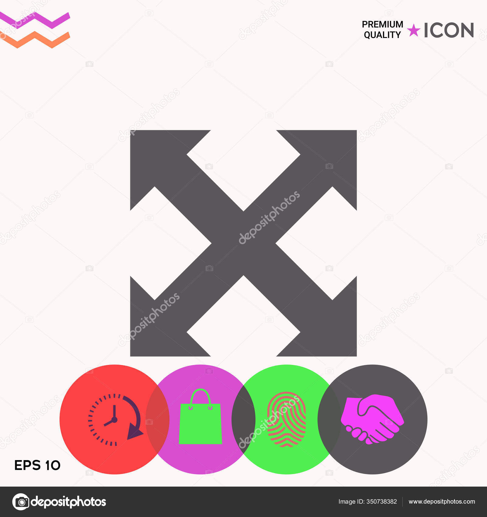 Extend Resize Enlarge Icon Element Your Design Signs Symbols Graphic — Stock Vector © sssheina ...