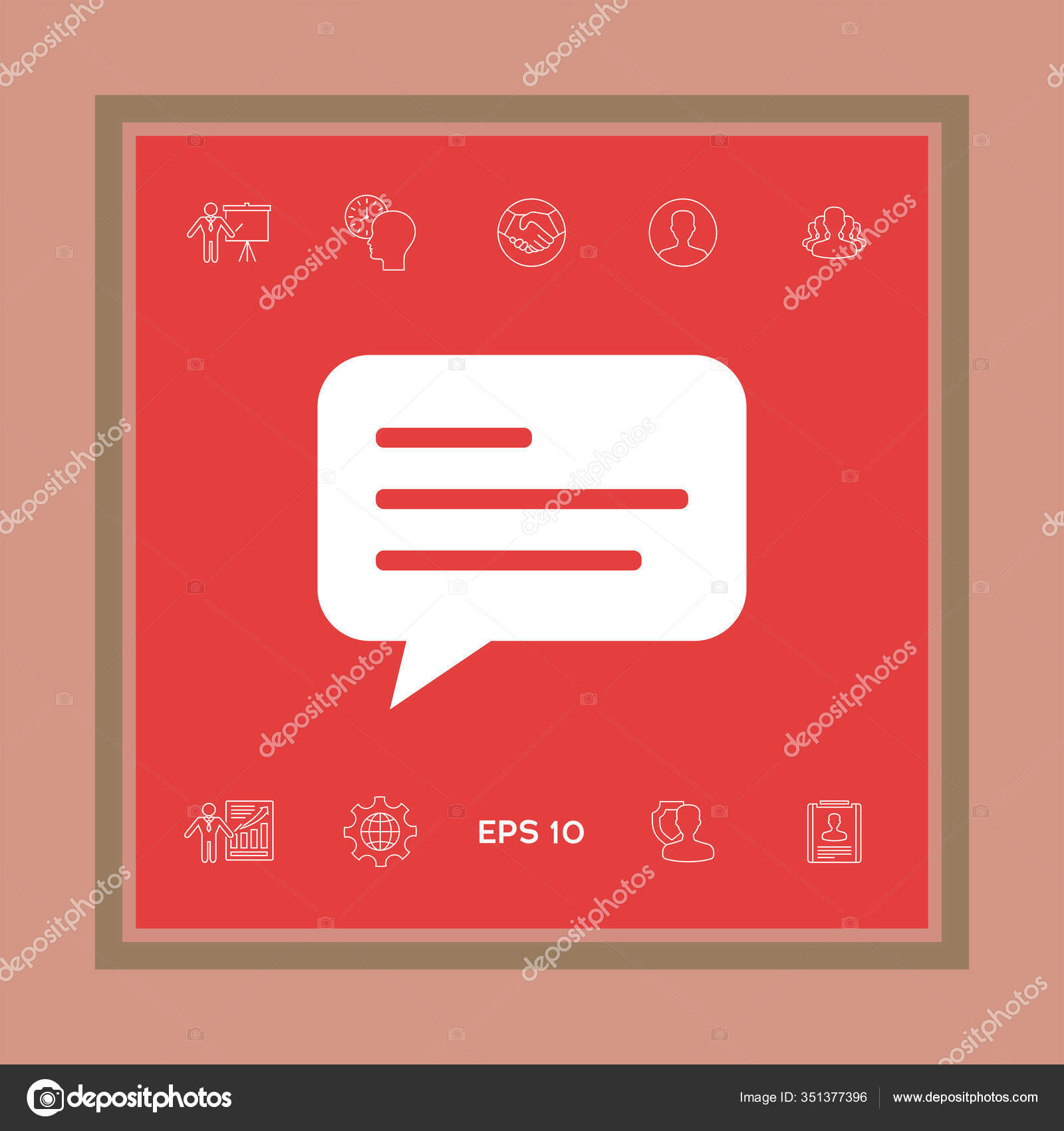 Chat Icon Sign Text Symbol Element Your Design — Stock Vector ...