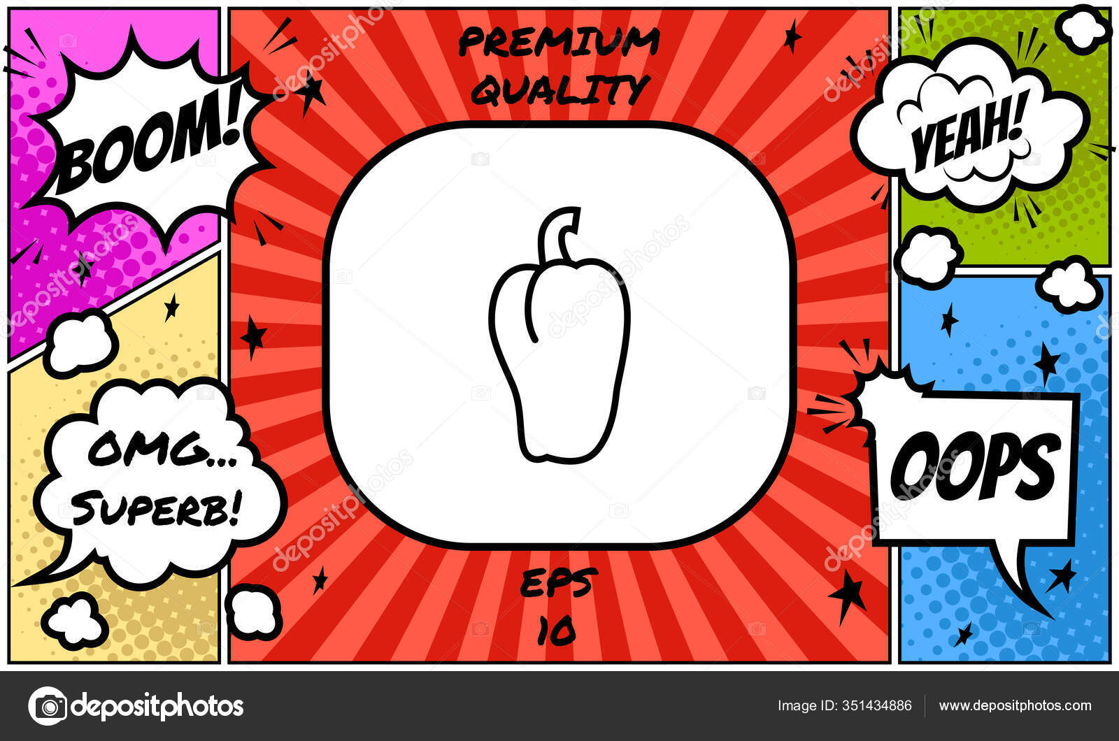 Bell Pepper Icon Signs Symbols Your Design — Stock Vector © sssheina ...
