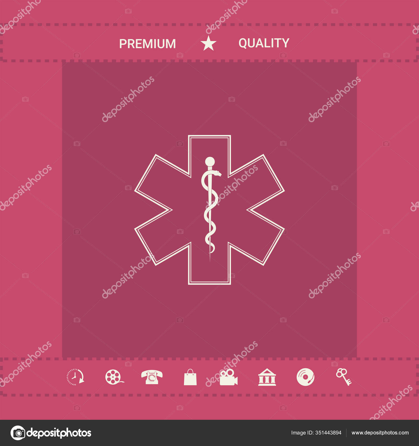 Medical Symbol Star Life Elements Your Design — Stock Vector © sssheina ...