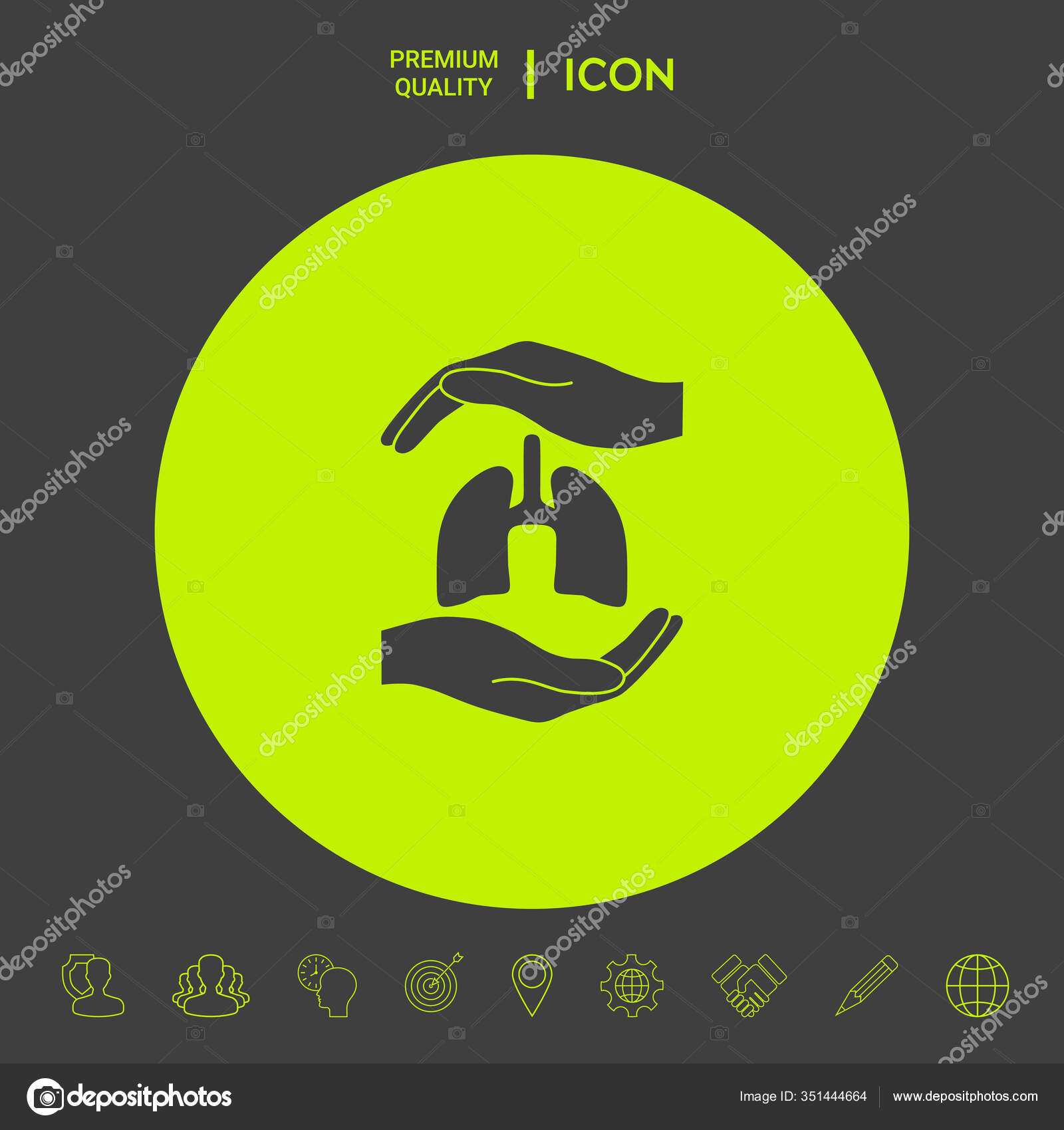 Hands Holding Lungs Protection Symbol ⬇ Vector Image by © sssheina ...