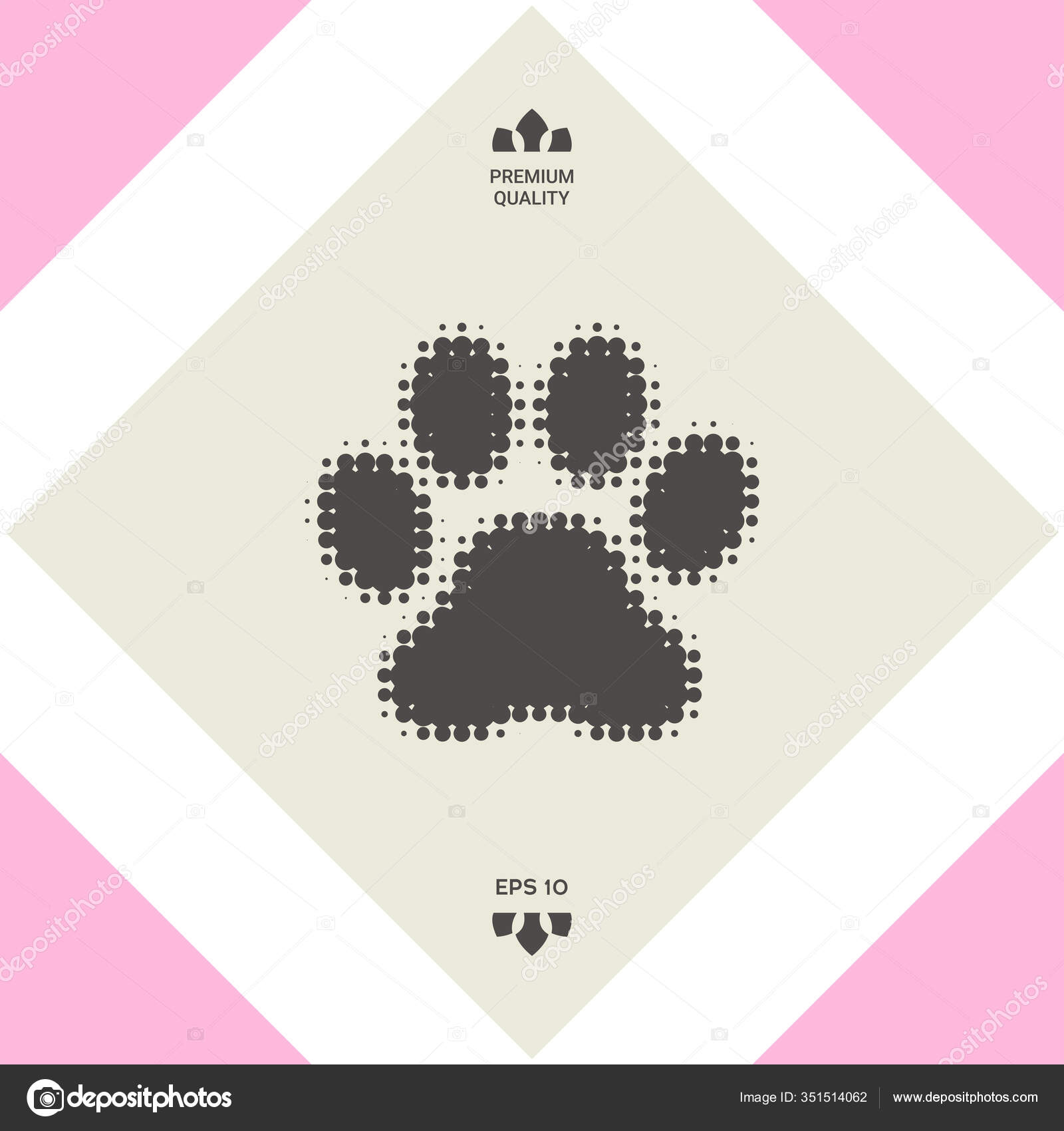 Paw Symbol Icon Elements Your Design — Stock Vector © sssheina #351514062
