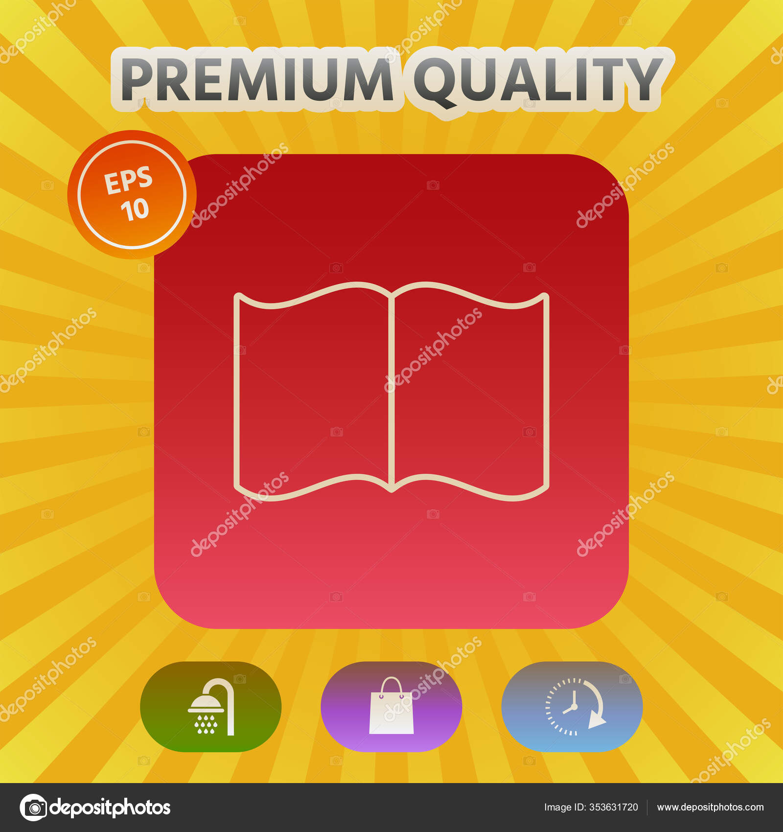 Open Book Symbol Icon Elements Your Design — Stock Vector © sssheina ...