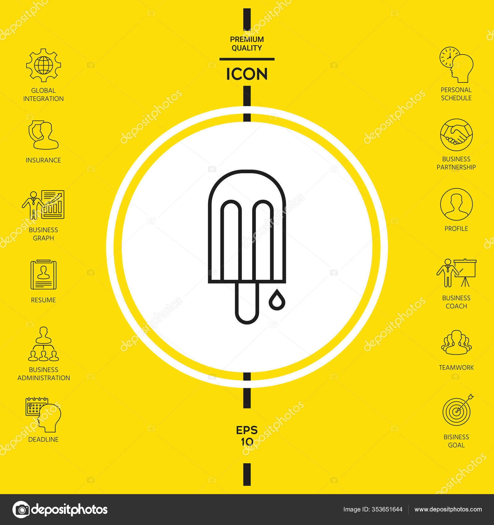 Ice Lolly Drop Signs Symbols Your Design — Stock Vector © sssheina ...