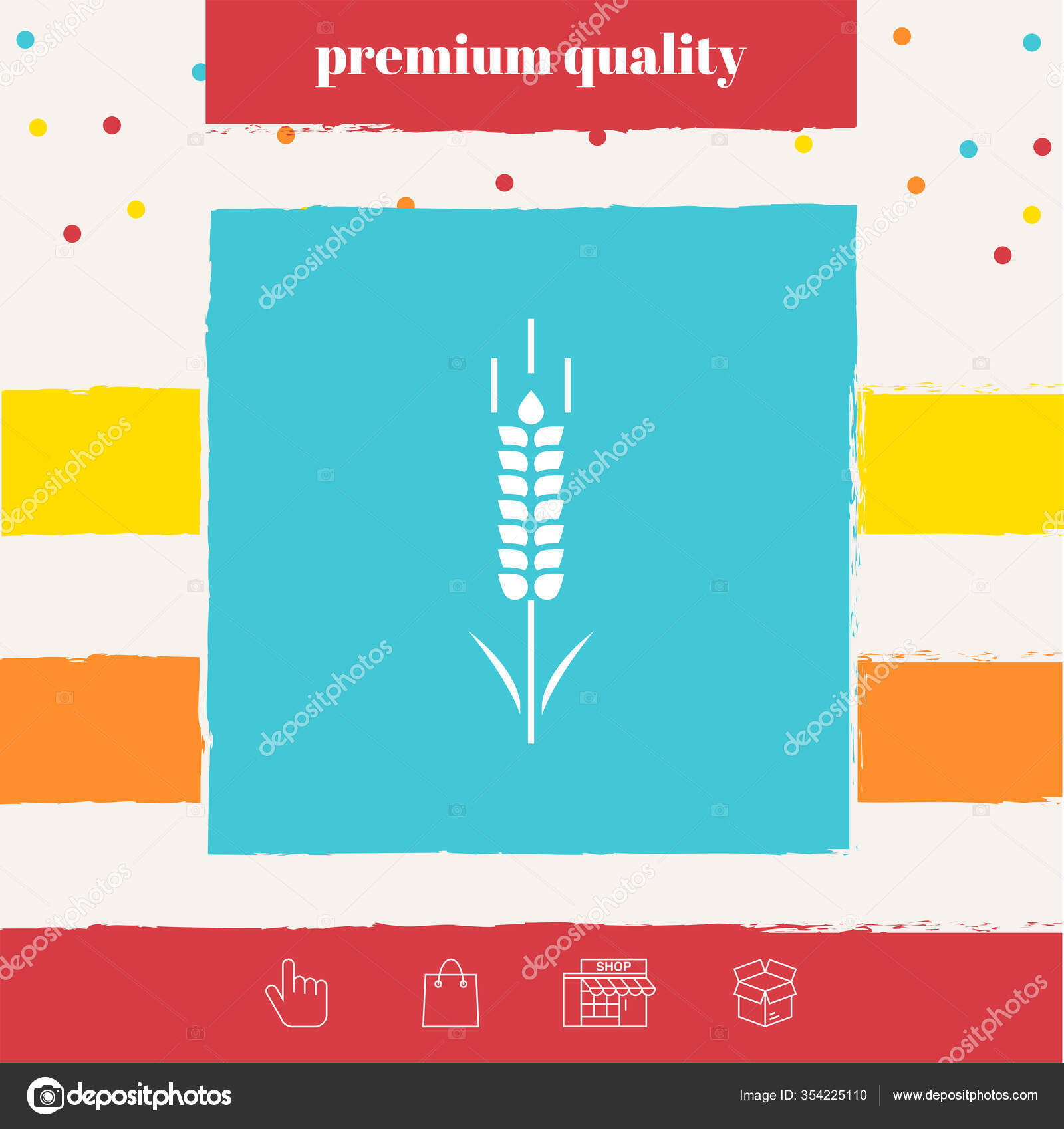 Wheat Rye Spikelet Symbol Icon Elements Your Design — Stock Vector ... Wheat Rye Spikelet Symbol Icon Elements Your Design — Stock Vector ...