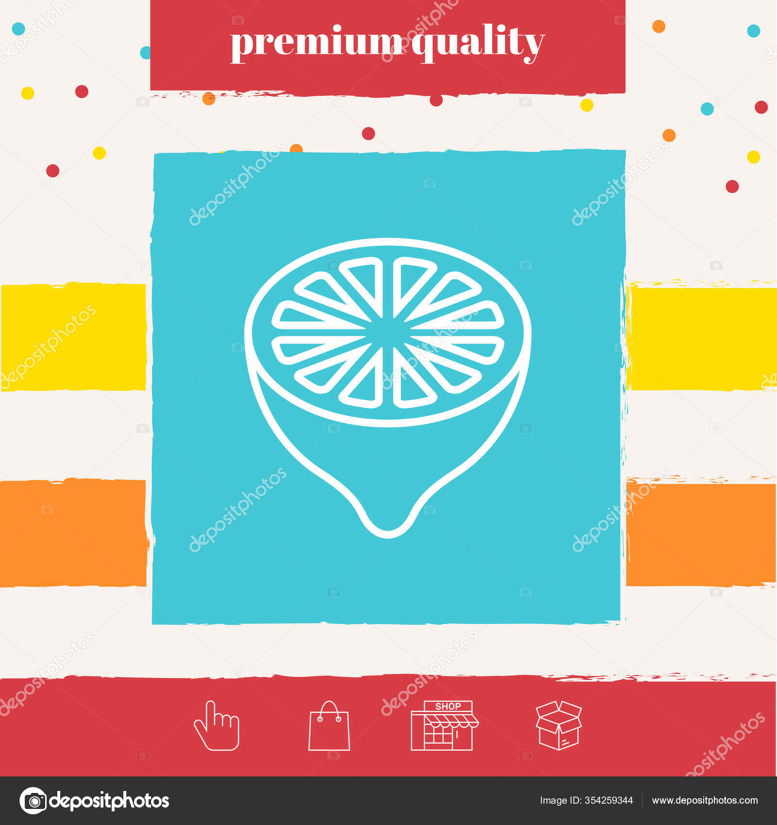 Lemon Half Fruit Cross Section Line Icon Signs Symbols Your — Stock ...