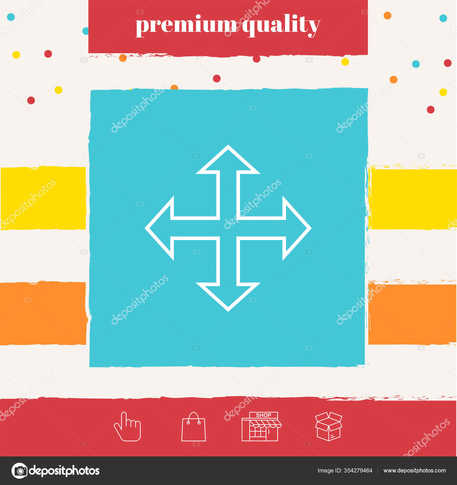 Move Line Icon Symbol Elements Your Design — Stock Vector © sssheina ...