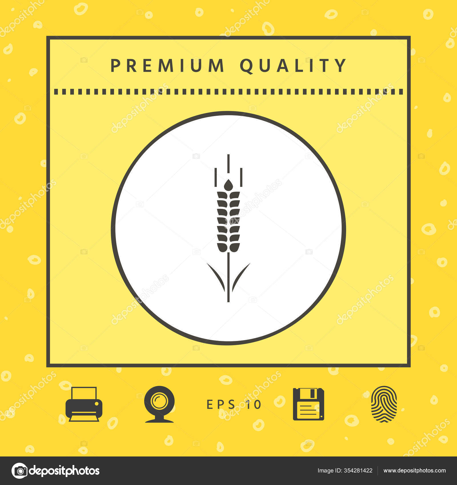 Wheat Rye Spikelet Symbol Icon Elements Your Design — Stock Vector ... Wheat Rye Spikelet Symbol Icon Elements Your Design — Stock Vector ...
