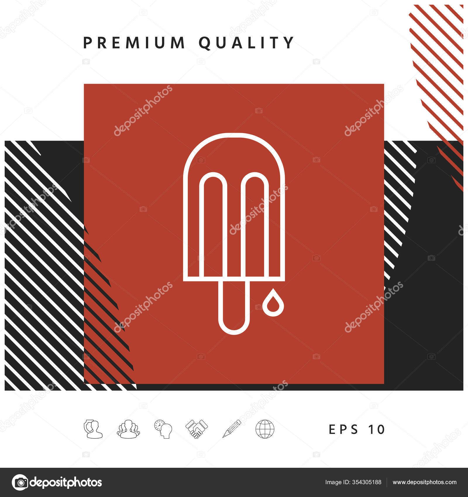 Ice Lolly Drop Signs Symbols Your Design — Stock Vector © sssheina ...