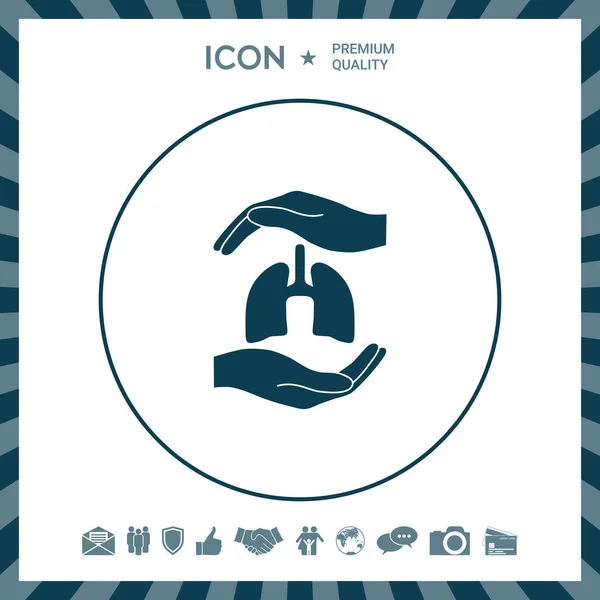 Hands Holding Lungs Protection Symbol ⬇ Vector Image by © sssheina ...