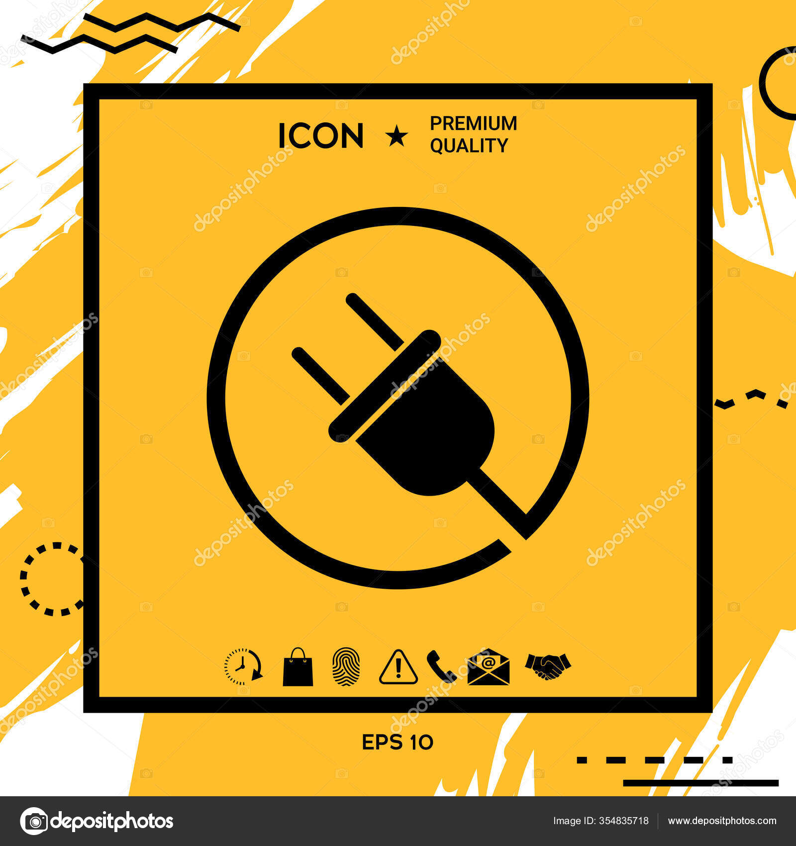 Plug Icon Element Your Design — Stock Vector © sssheina #354835718