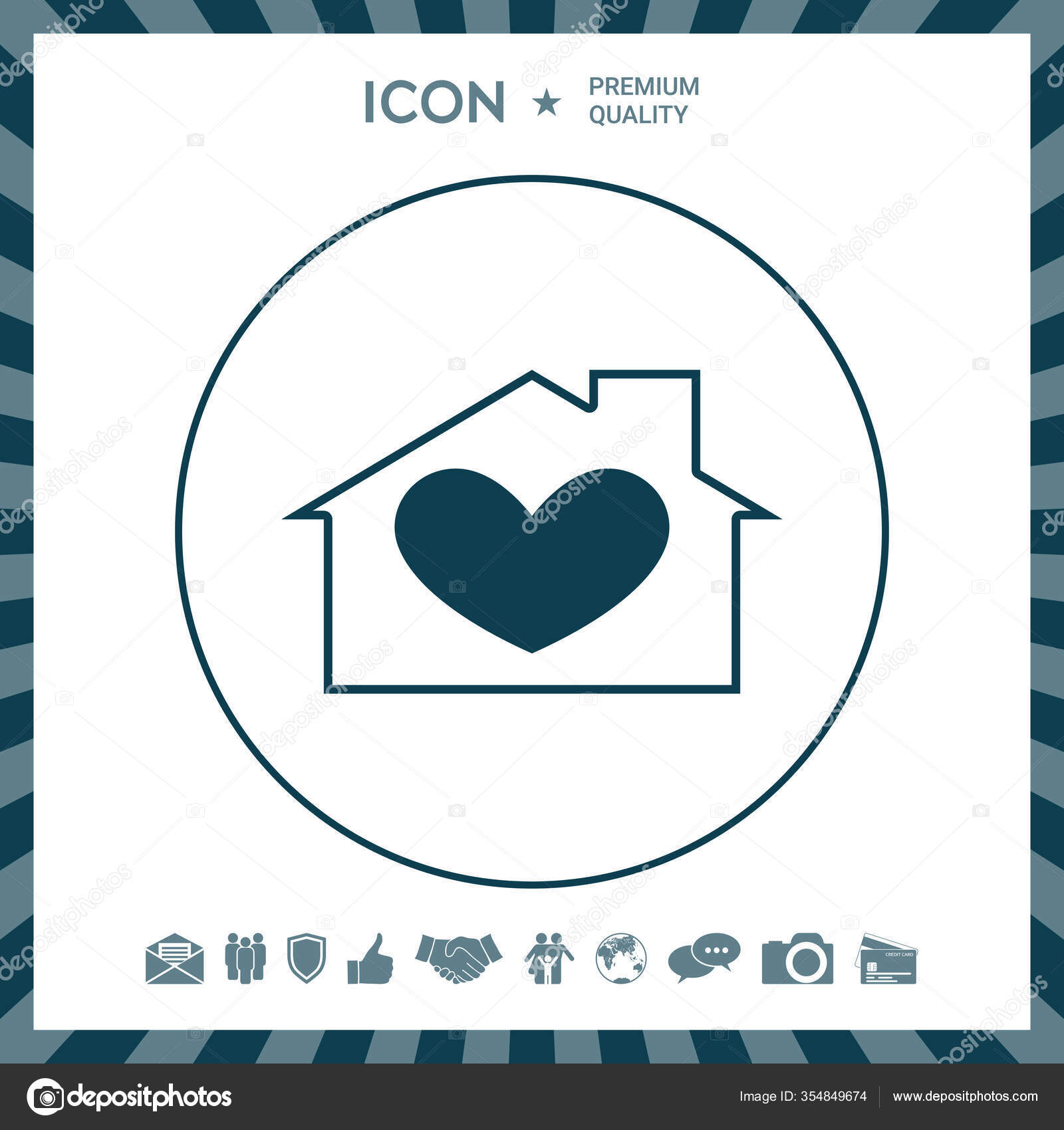 House Heart Symbol — Stock Vector © sssheina #354849674