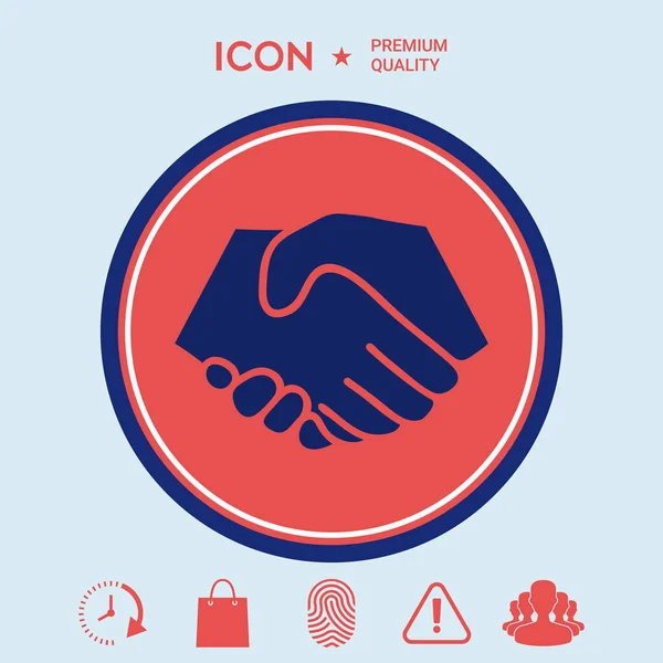 Symbol Handshake Circle Sign — Stock Vector © sssheina #354235622