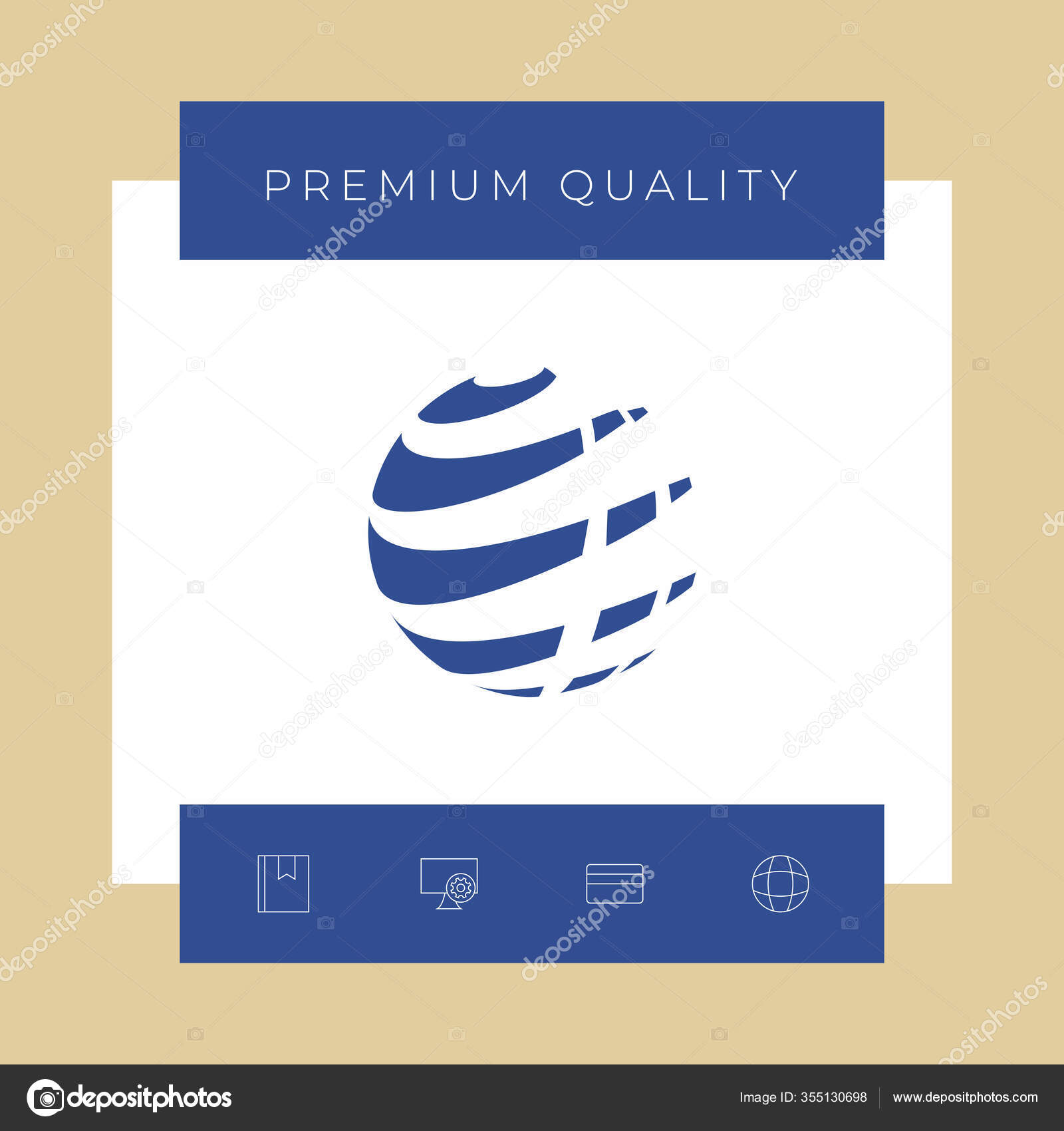 Earth Logo Design Symbol Element Your Design ⬇ Vector Image by ...