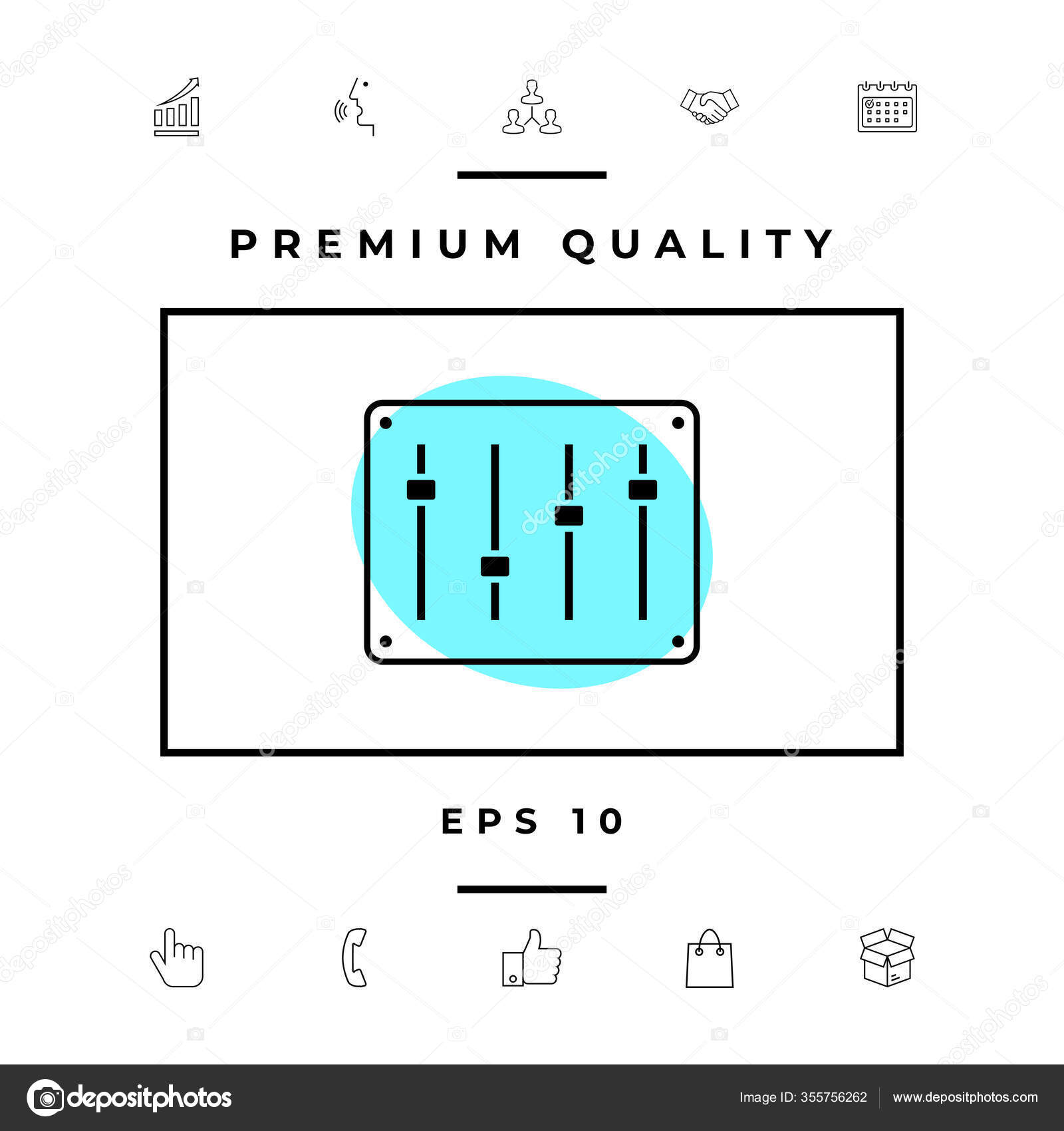 Sound Mixer Console Icon Elements Your Design — Stock Vector © sssheina ...