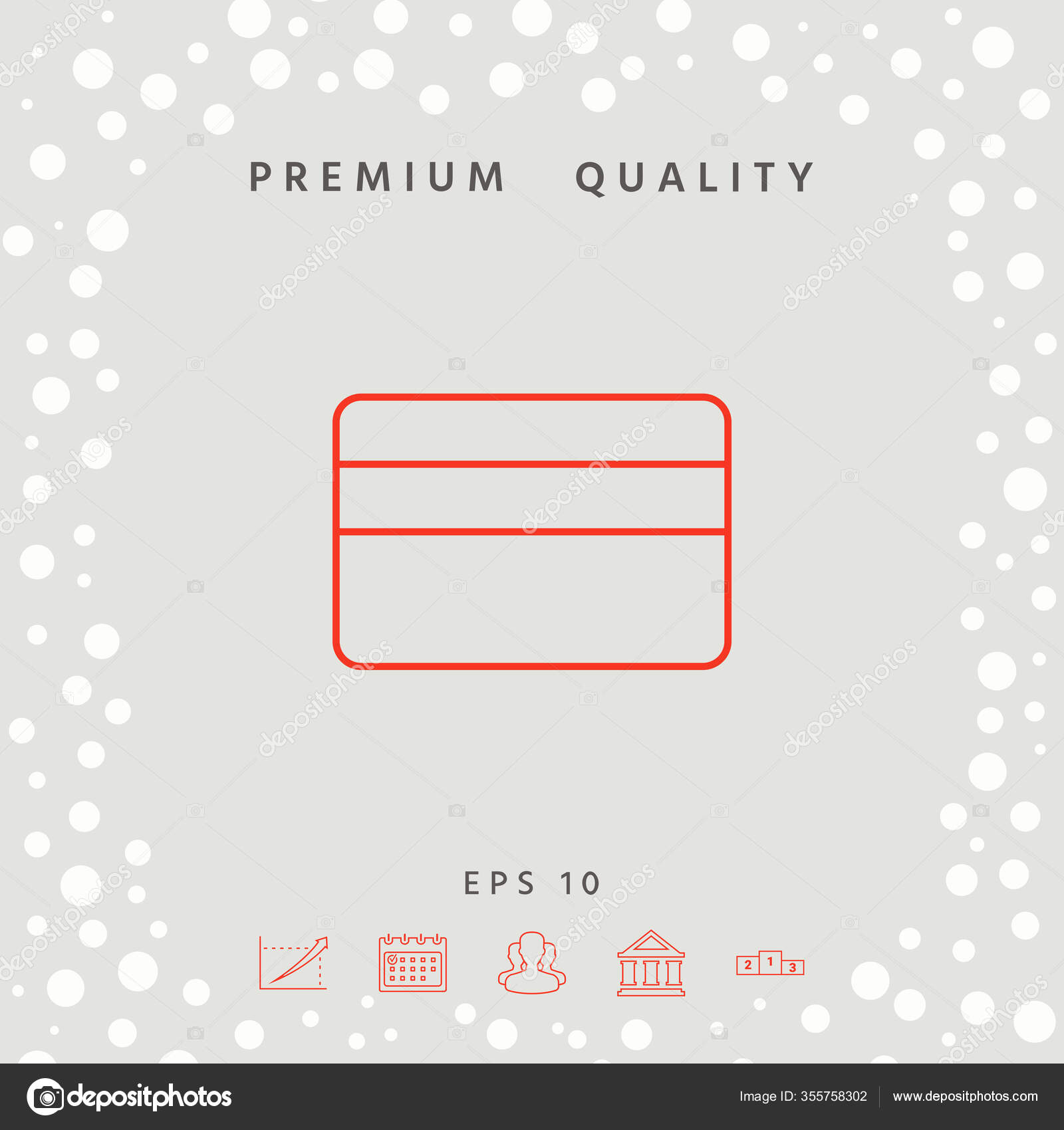 Credit Card Line Icont Elements Your Design — Stock Vector © sssheina ...