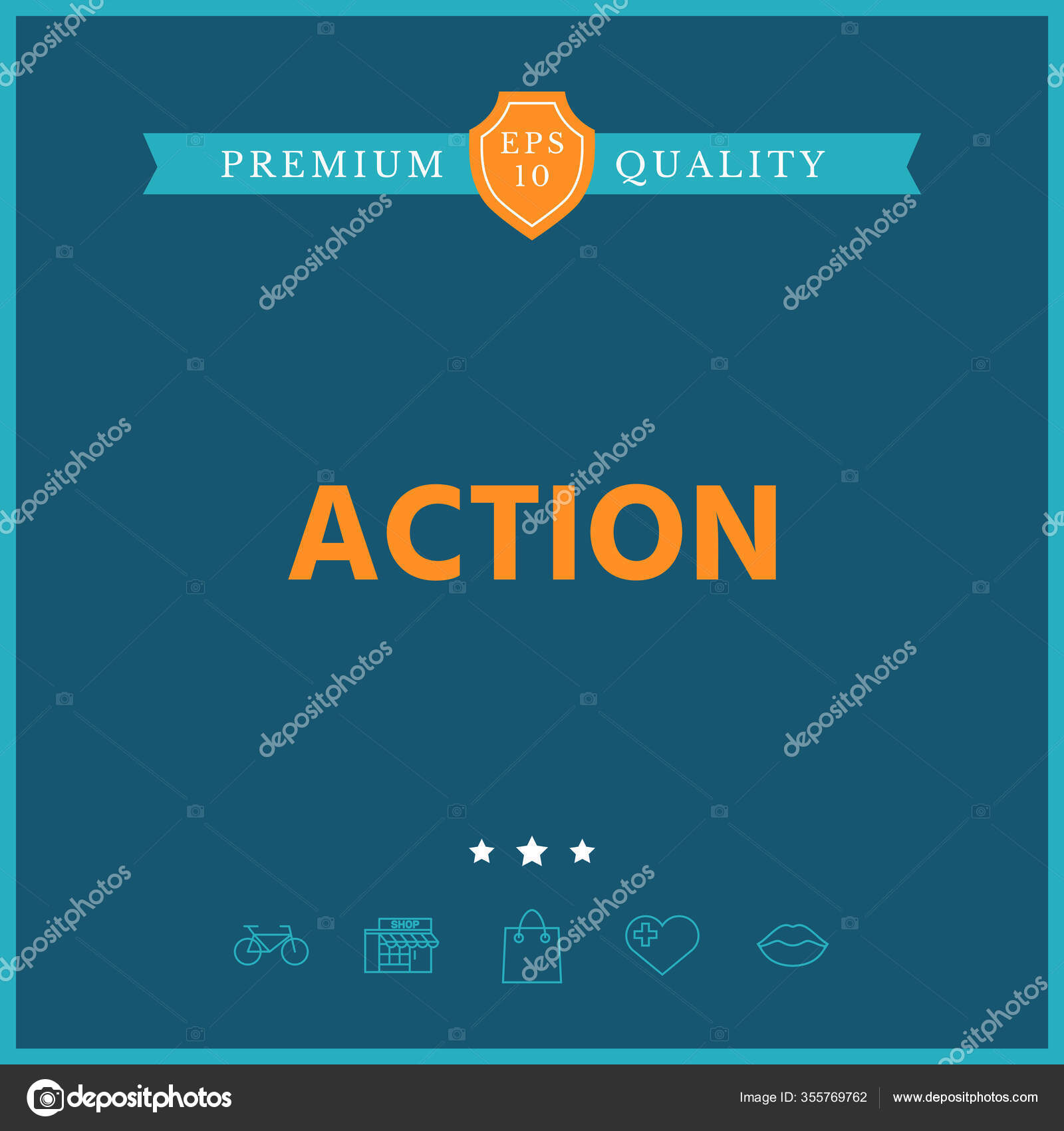Action Button Symbol Element Your Design — Stock Vector © sssheina ...