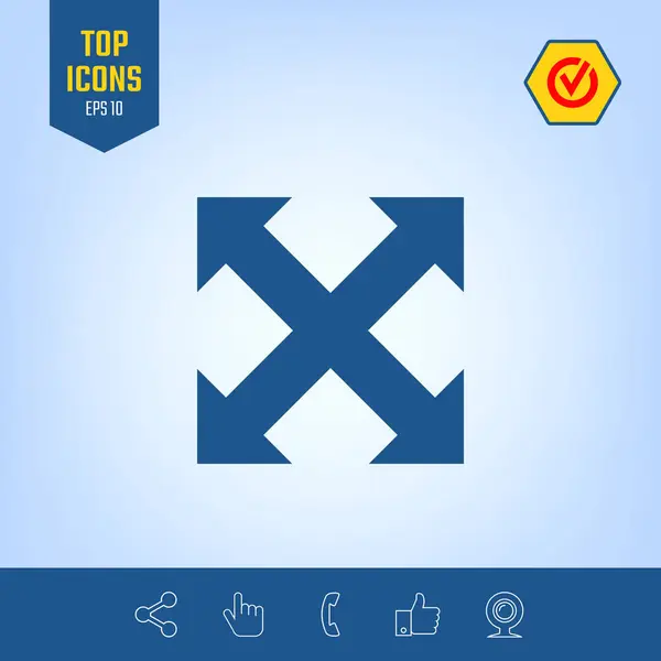 Extend Resize Enlarge Icon Element Your Design Signs Symbols Graphic — Stock Vector © sssheina ...