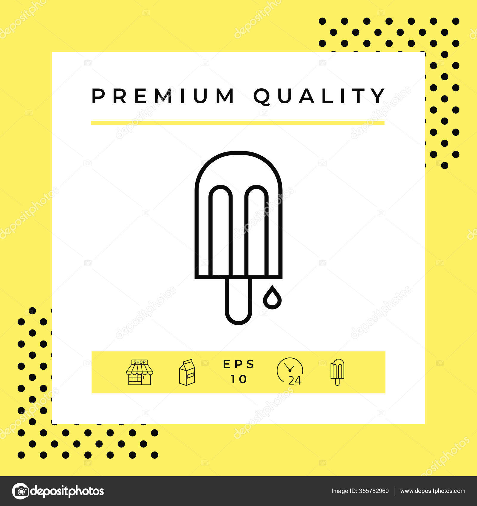 Ice Lolly Drop Signs Symbols Your Design — Stock Vector © sssheina ...