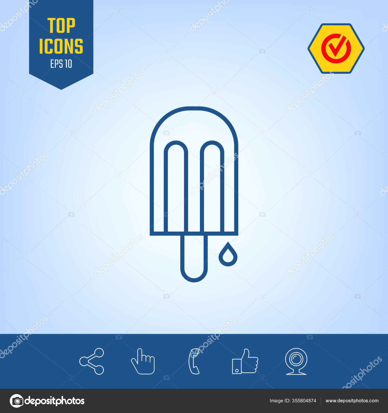 Ice Lolly Drop Signs Symbols Your Design — Stock Vector © sssheina ...