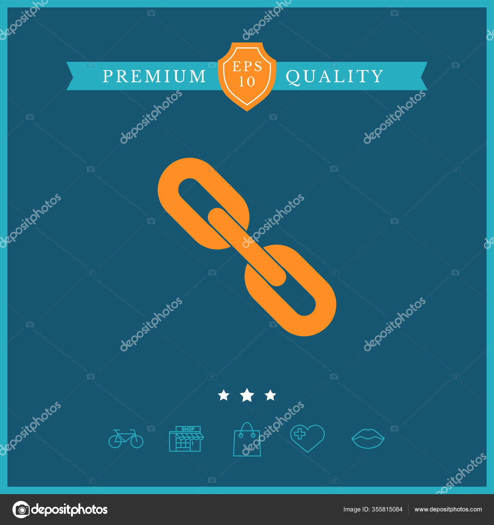 Link Chain Symbol Icon Elements Your Design — Stock Vector © sssheina ...