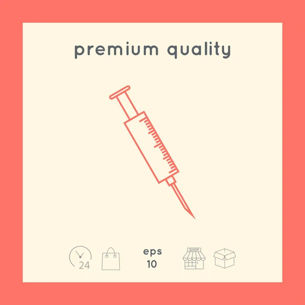 Medical Syringe Symbol Elements Your Design — Stock Vector © sssheina ...