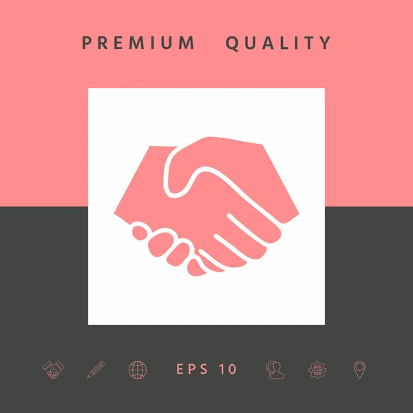 Symbol Handshake Circle Sign — Stock Vector © sssheina #349991648