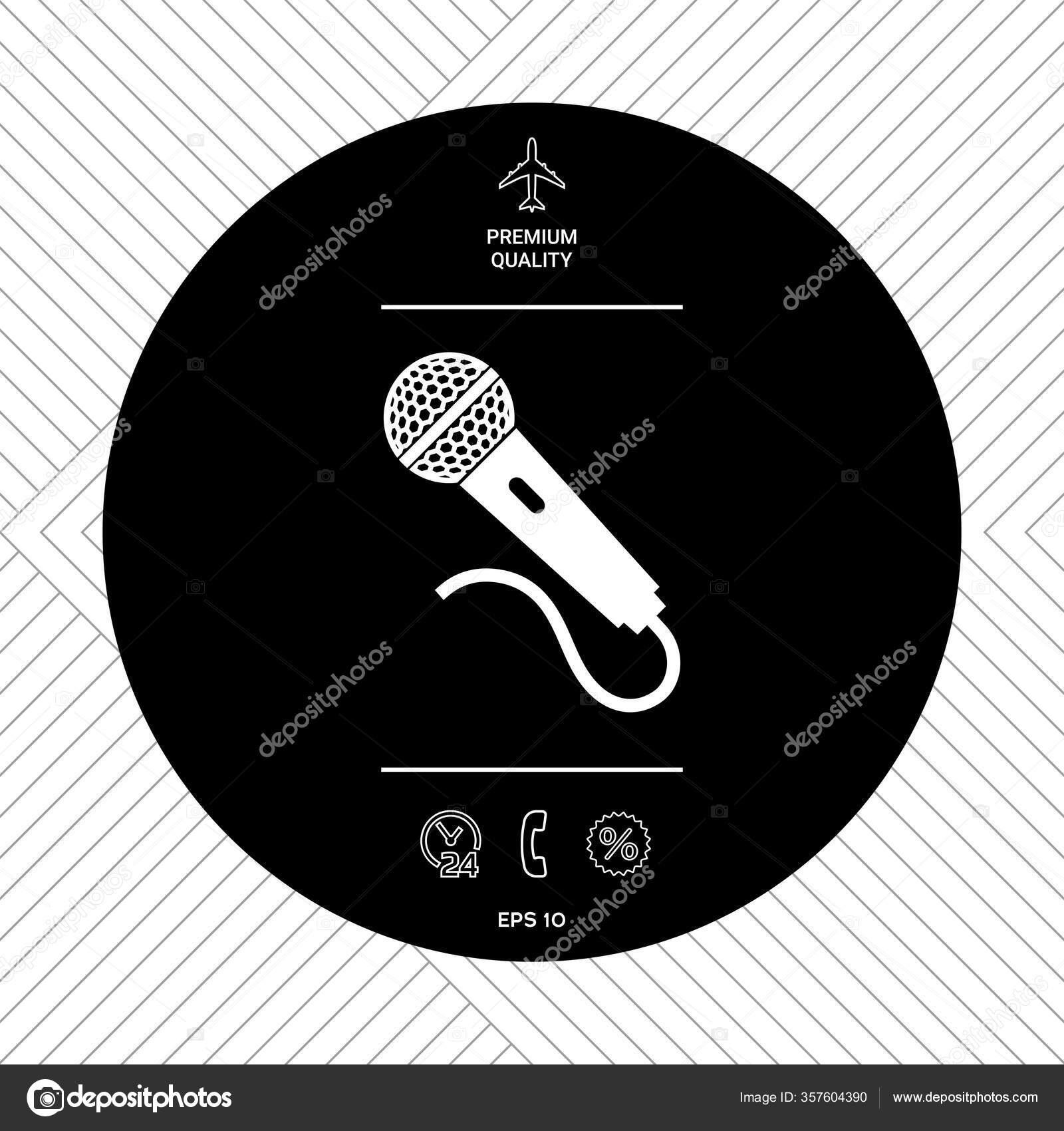 Microphone Symbol Icon Elements Your Design — Stock Vector © sssheina ...