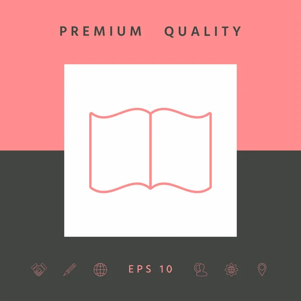 Open Book Symbol Icon Signs Symbols Graphic Elements Your Design ⬇ ...