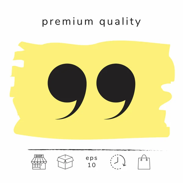 Quote Symbol Signs Symbols Graphic Elements Your Design — Stock Vector ...