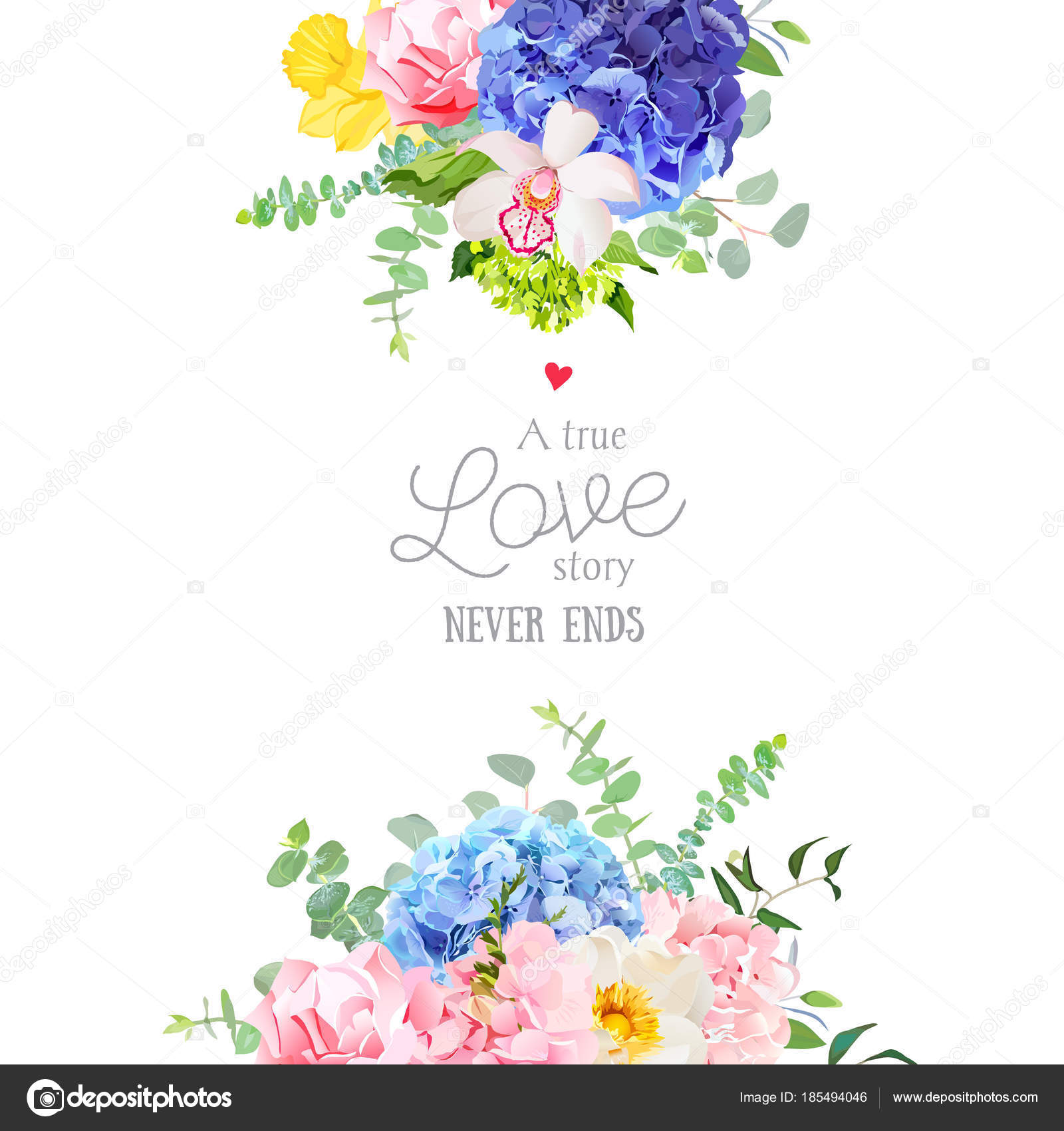 Delicate wedding floral vector design frame Stock Vector Image by ...