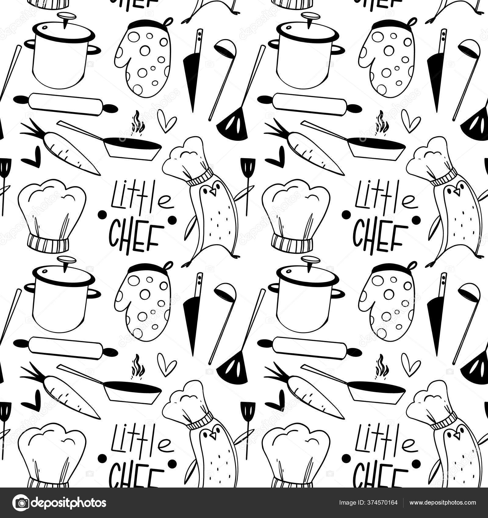 Baking Tools And Equipment Drawing