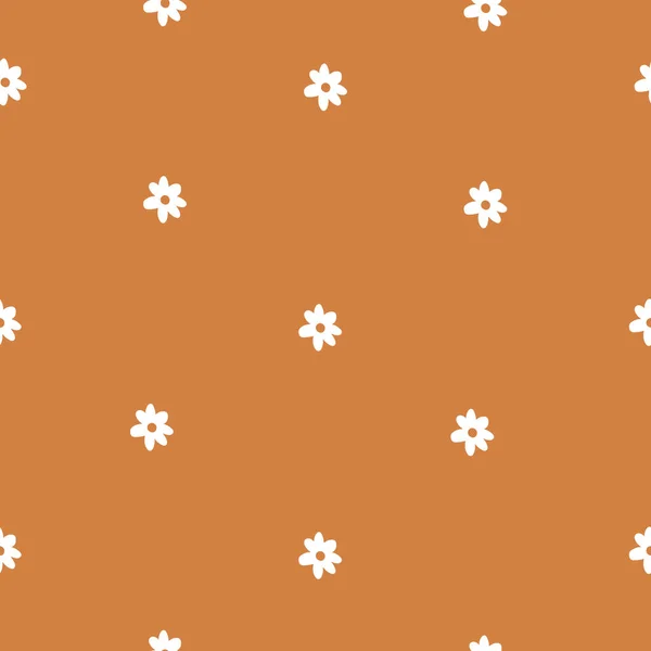 Repeat Daisy Flower Pattern with blue background. Seamless floral ...