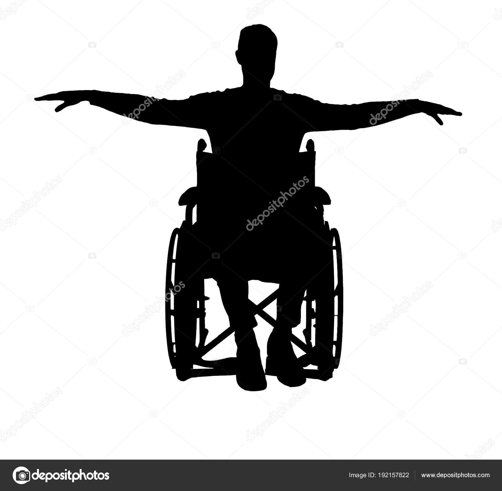 Wheelchair Race Silhouette