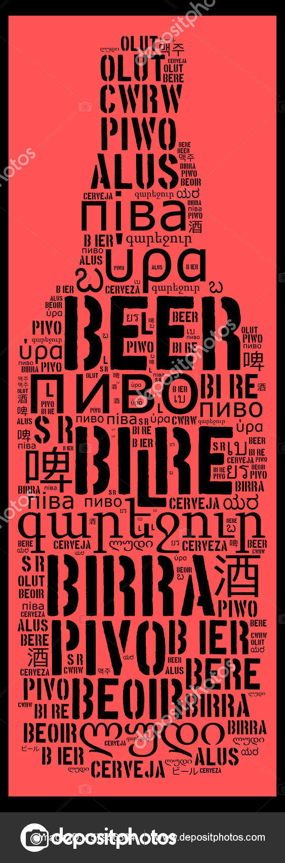 Word bier in verschillende talen — Stockfoto © Petenceto #157956304