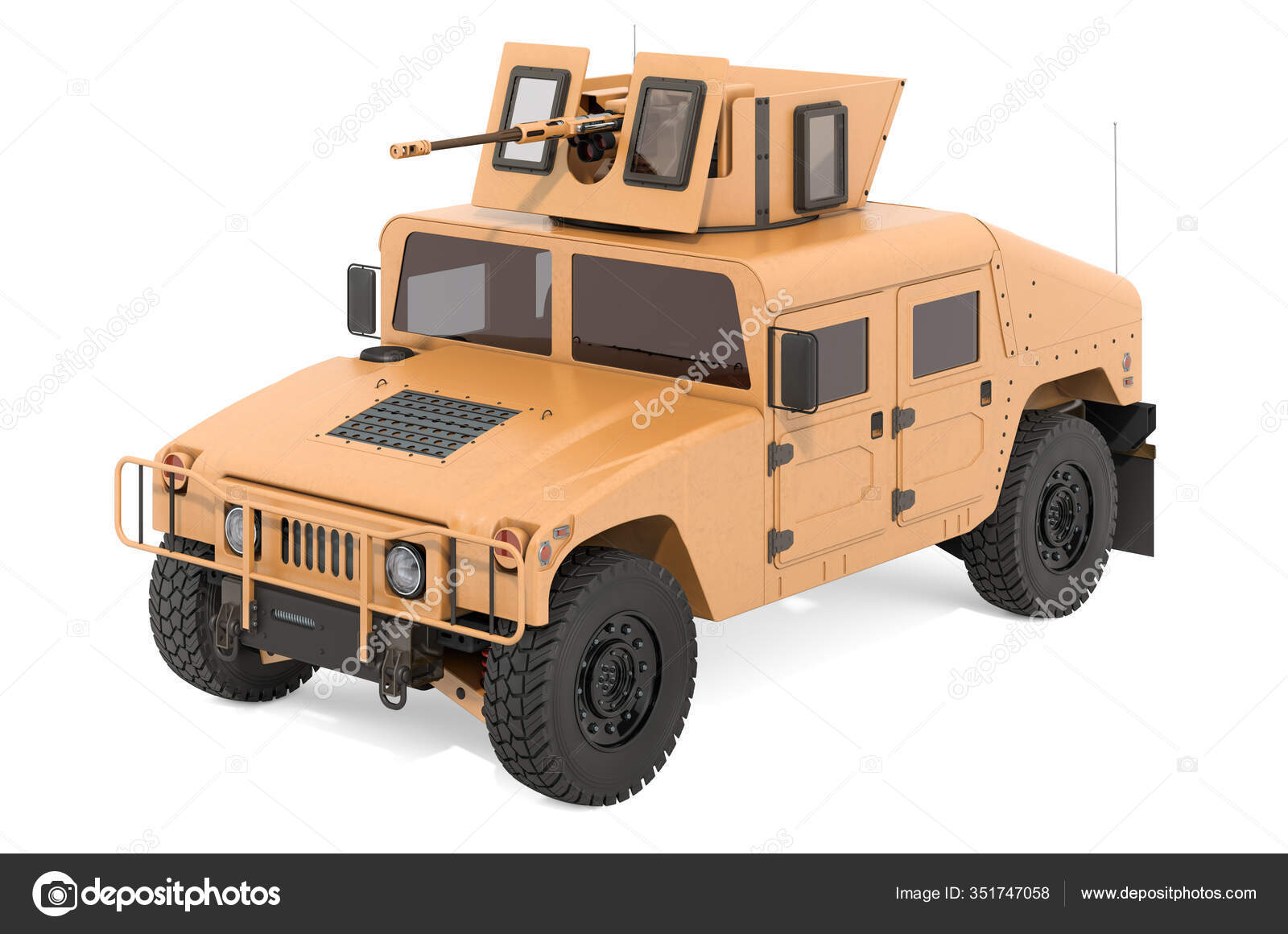 Humvee High Mobility Multipurpose Wheeled Vehicle Rendering Isolated ...