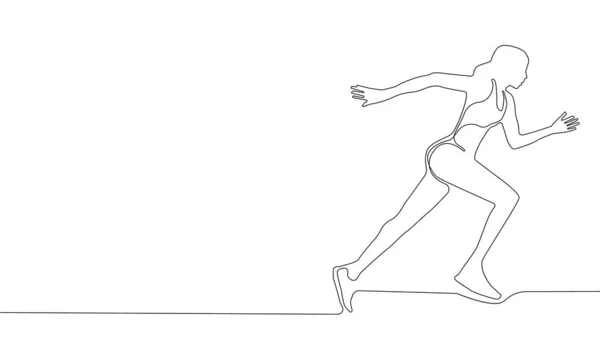 Woman Runner Outline