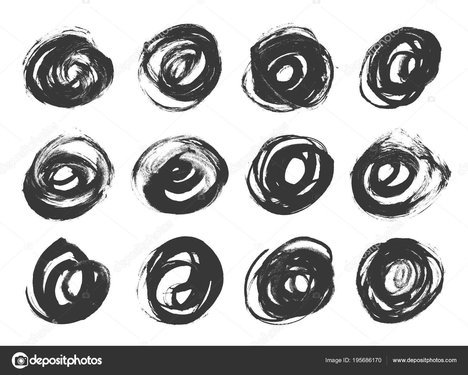 Set of vector black circles Stock Vector by ©chekat 195686170