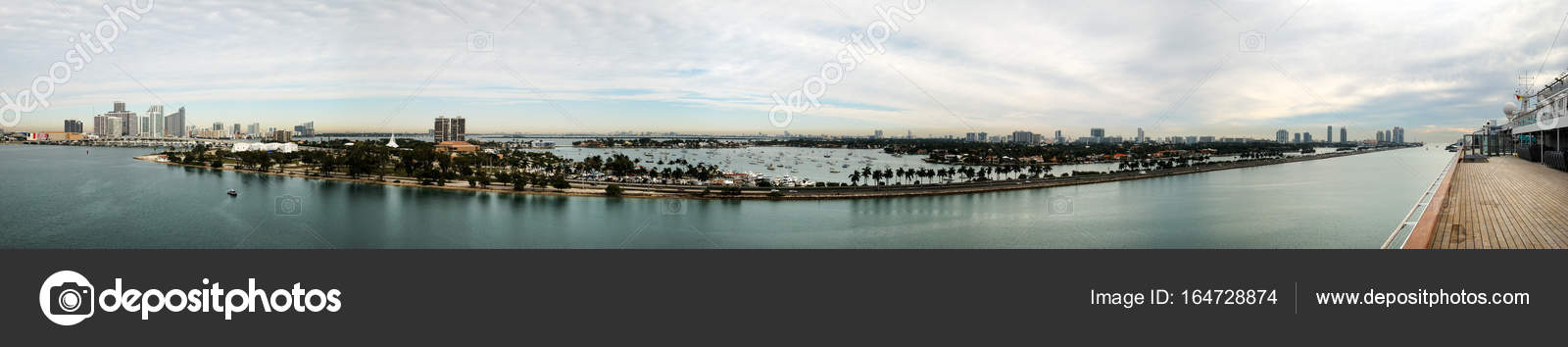 Miami Main Channel Panorama — Stock Photo © ramunas #164728874