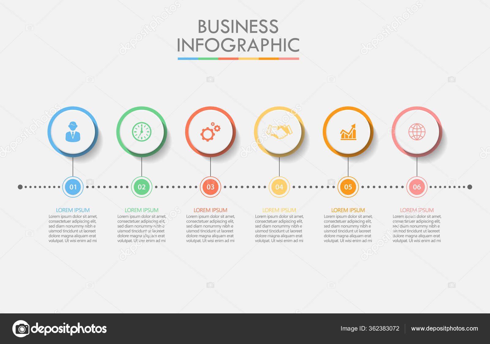 Business Data Visualization Timeline Infographic Icons Designed ...