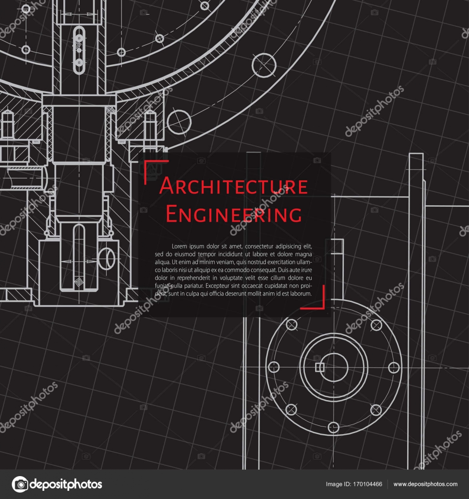 Technical blueprint of mechanism Stock Vector Image by ©mara_lingstad ...