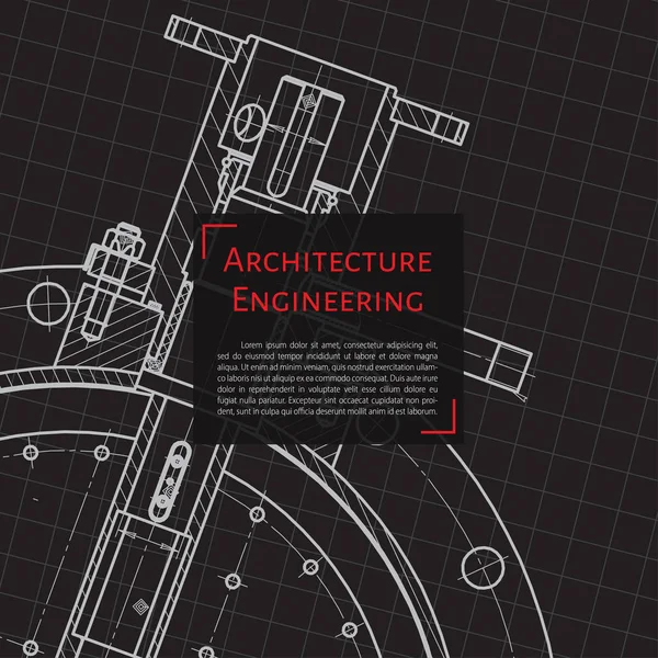Technical blueprint of mechanism Stock Vector Image by ©mara_lingstad ...