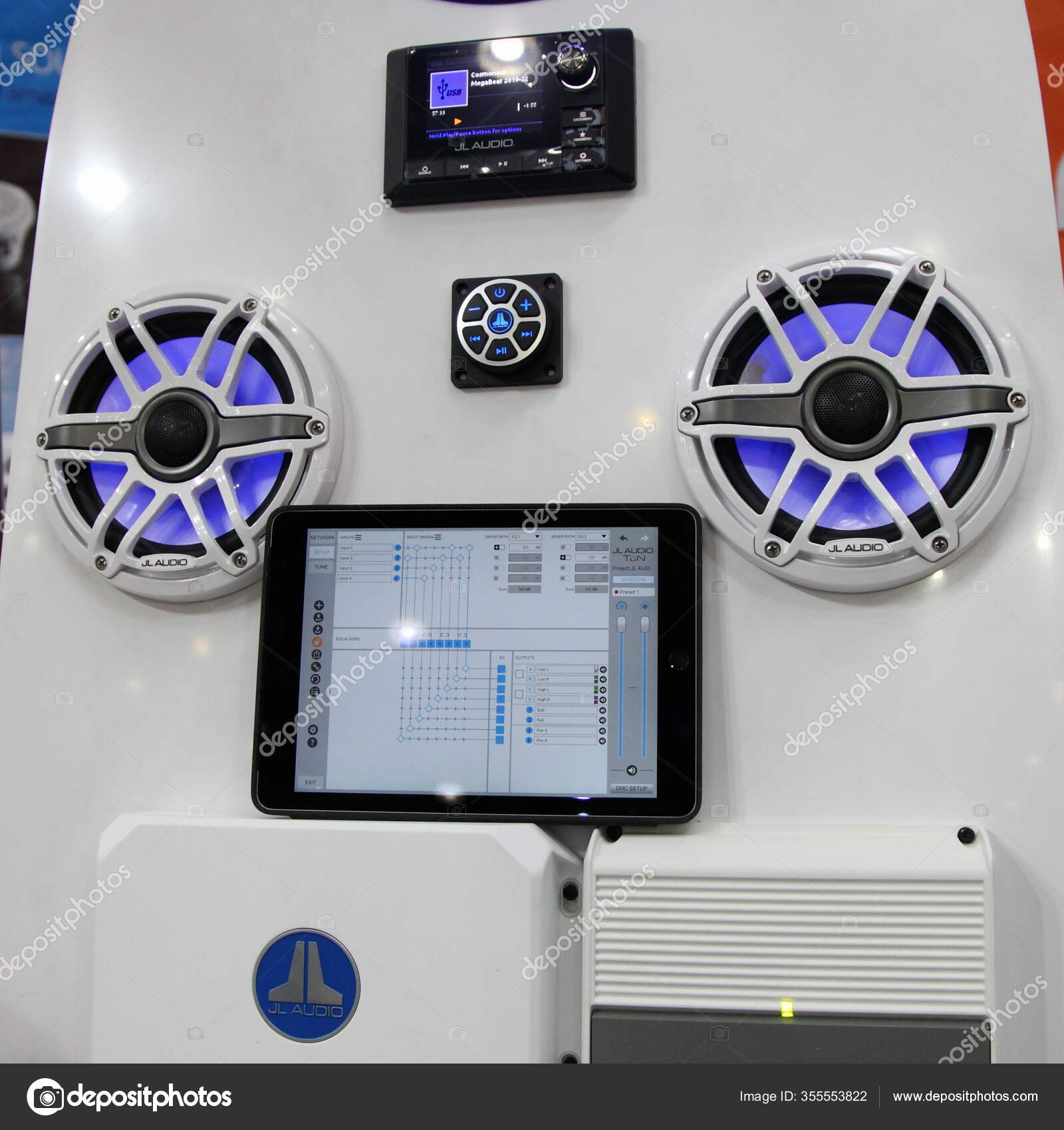 Moscow Russia 2020 Audio Tun Modern Boat Sound System Stand — Stock ...