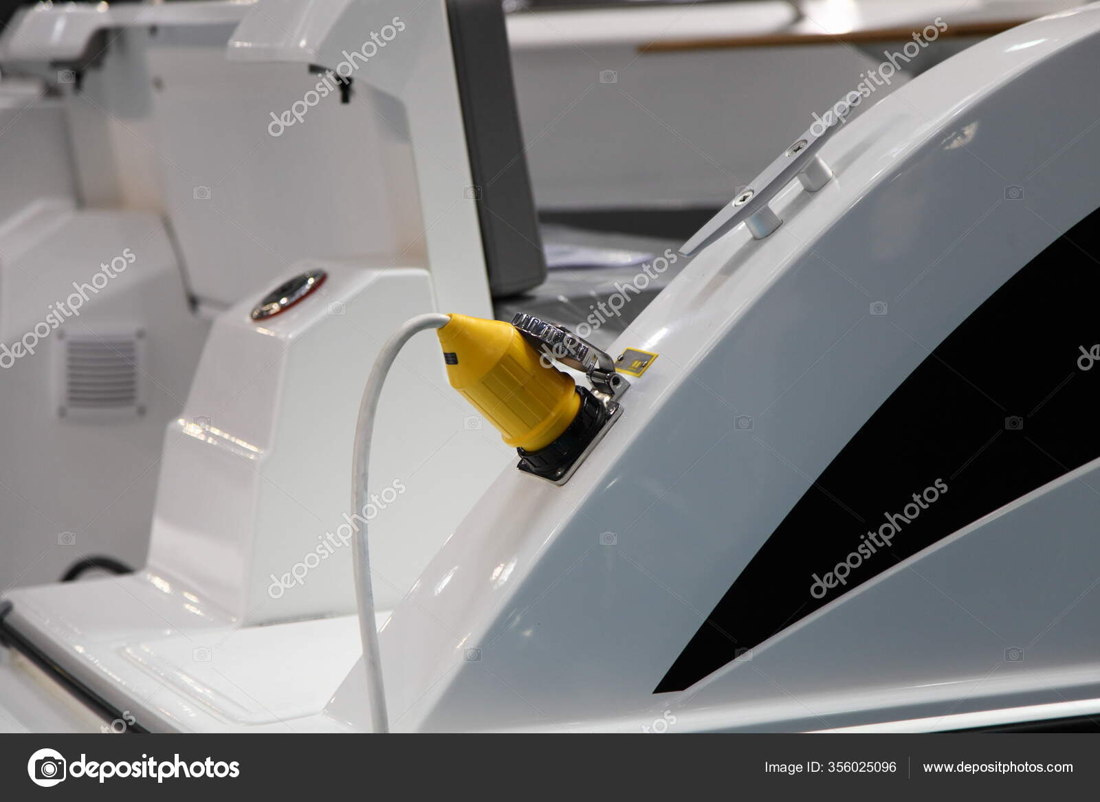 Electric Plug Shore Power Supply Connected Outlet Board Motor Boat ...