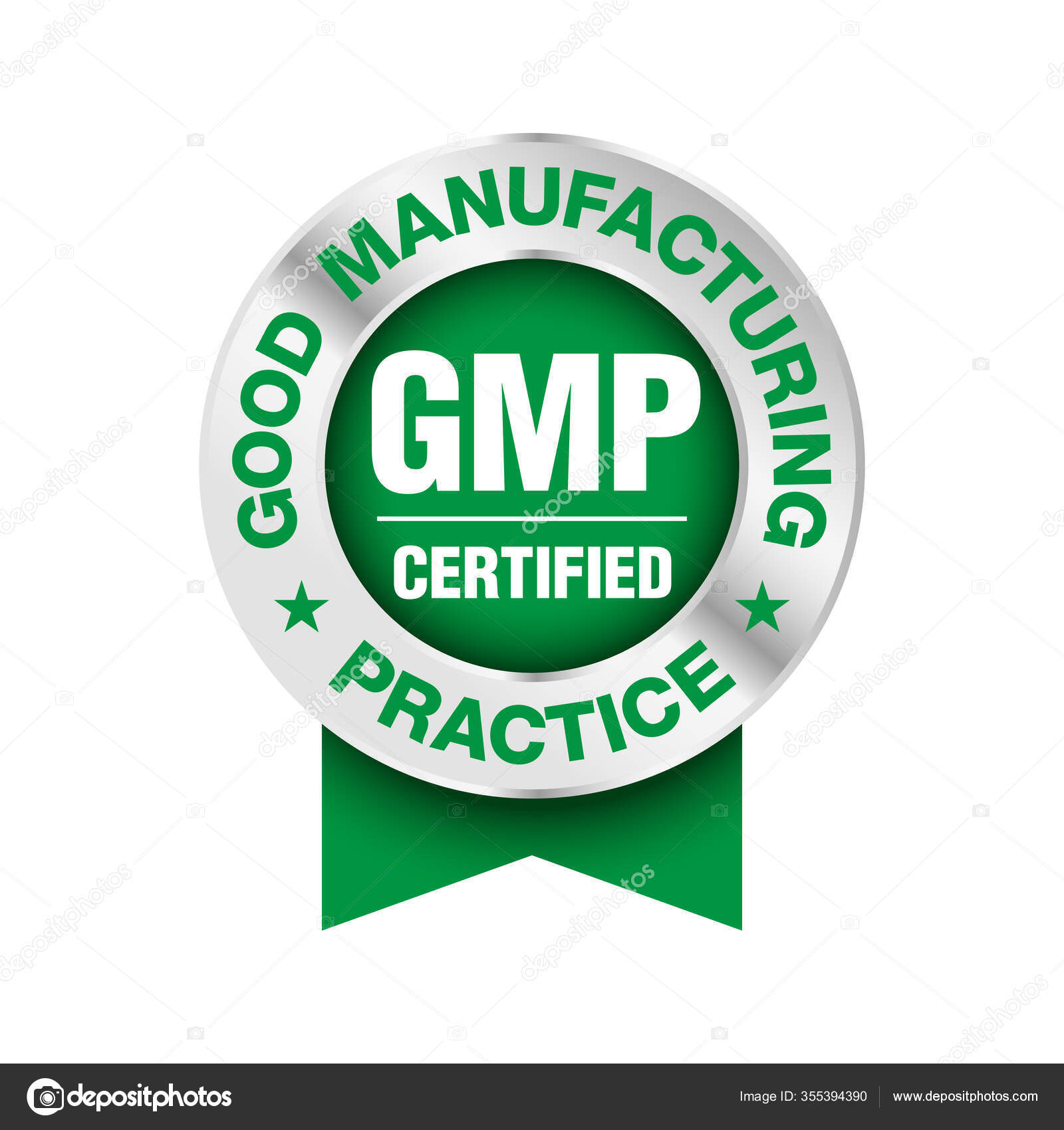 Gmp Good Manufacturing Practice Certified Stamp White Background Vector ...