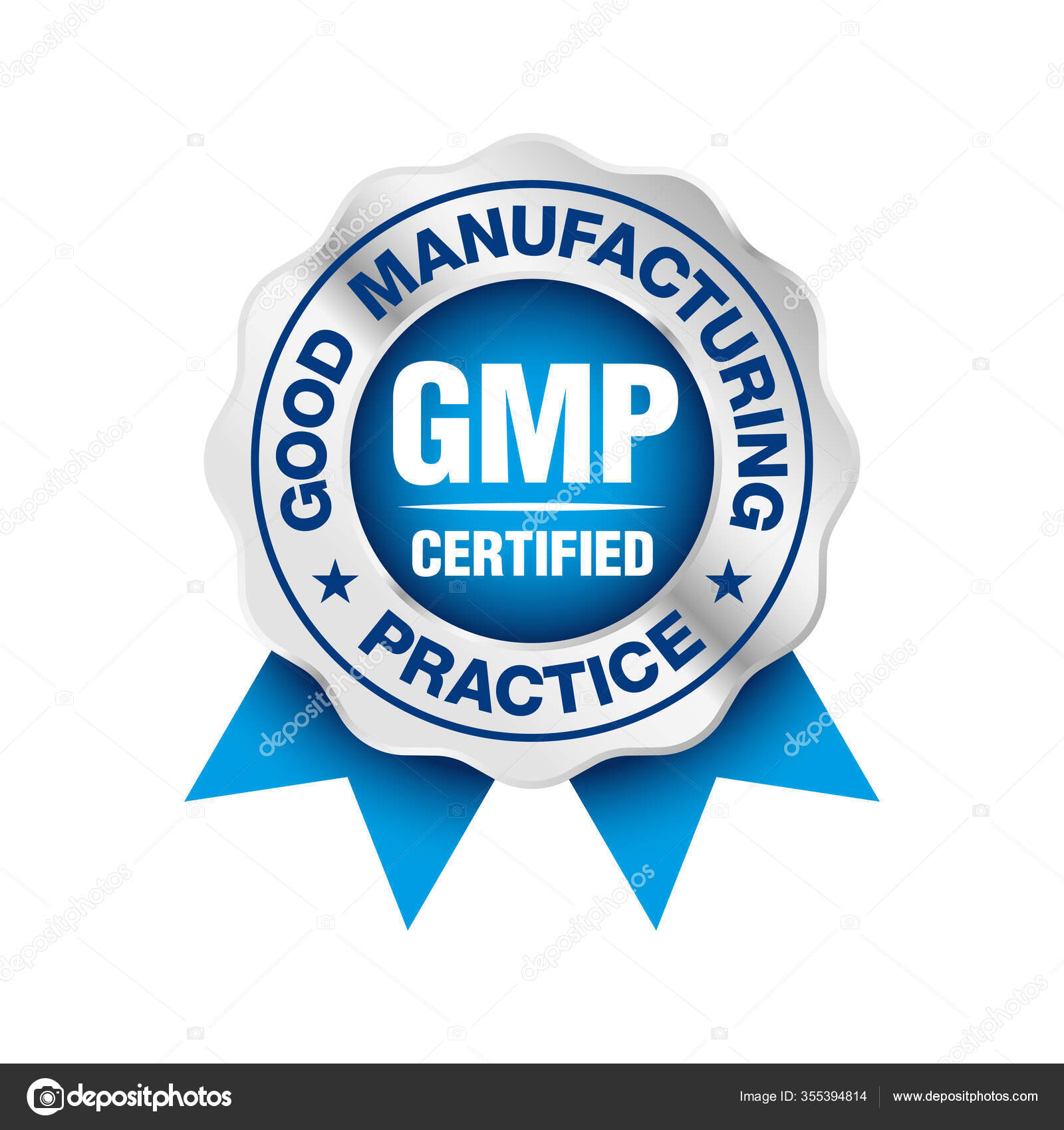Gmp Good Manufacturing Practice Certified Stamp White Background Vector ...