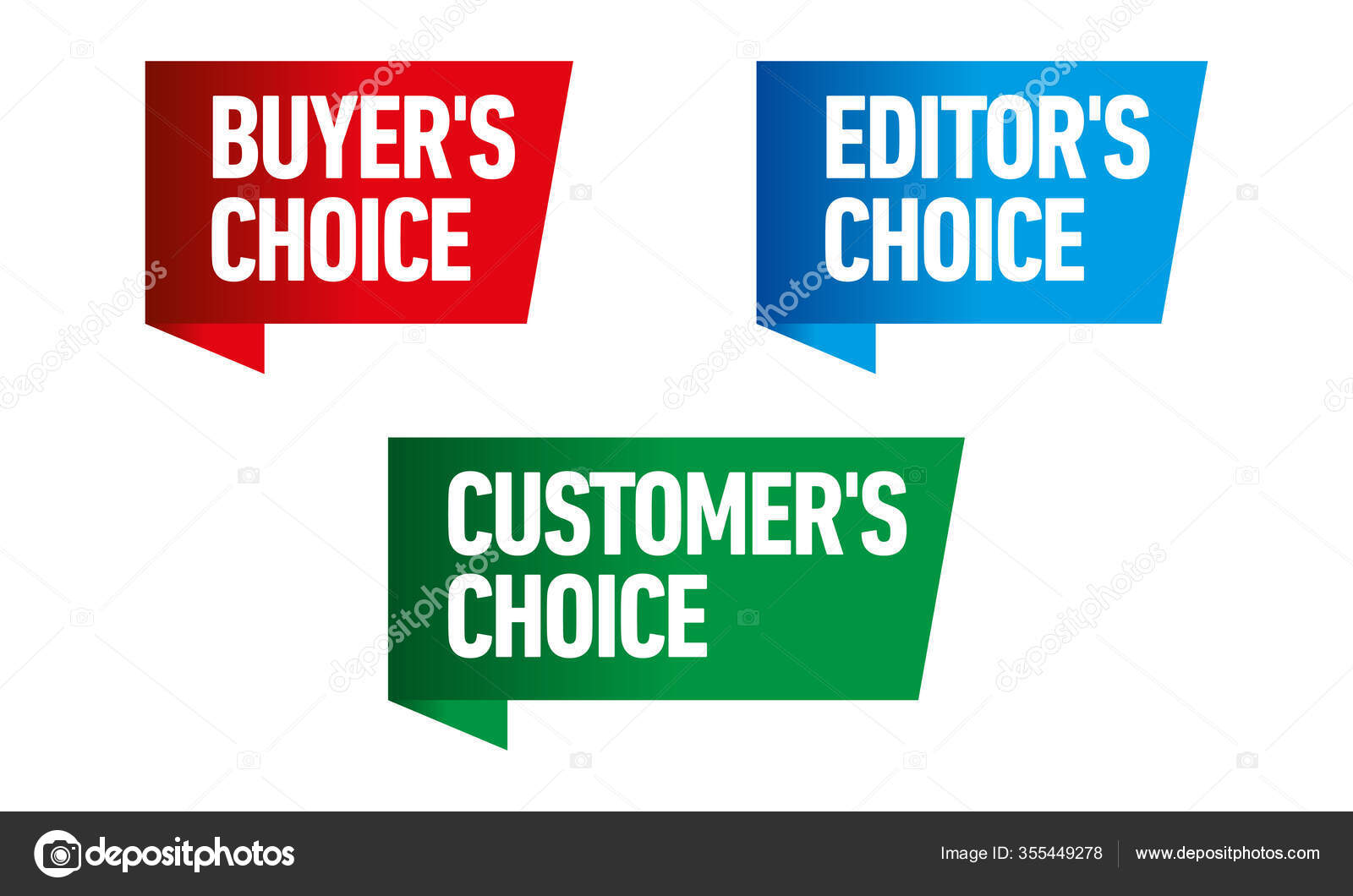 Set Three Vector Badges Editors Choice Customers Choice Buyers Choice ...